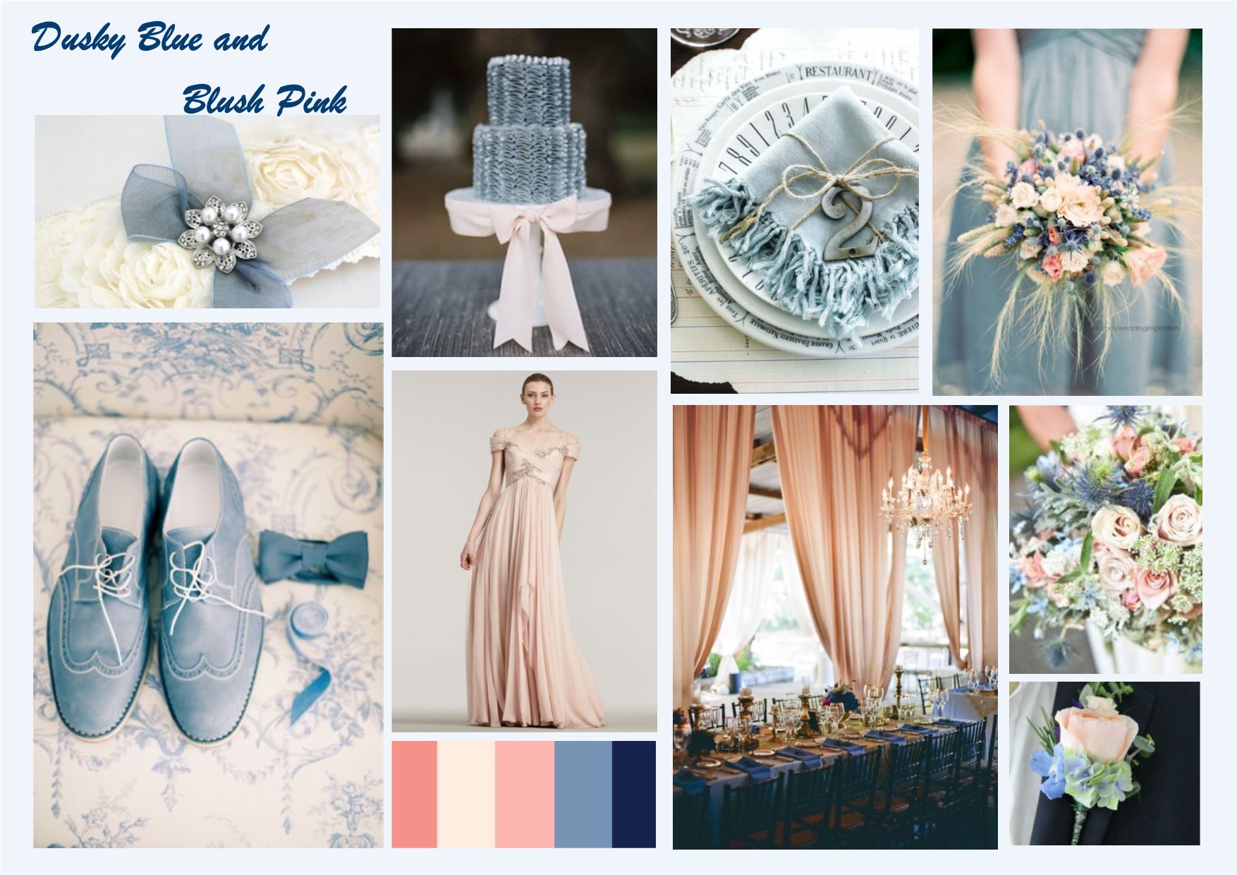 Inspire Me: Dusky Blue & Blush Pink - WeddingPlanner.co.uk